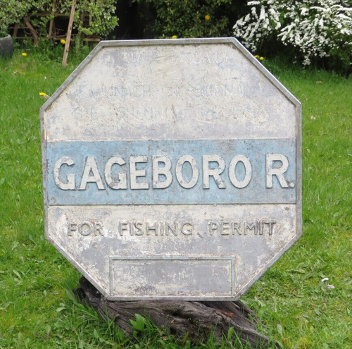 Vintage, Obsolete Irish Road/ FISHING sign Gageborough River € 200.00 ...