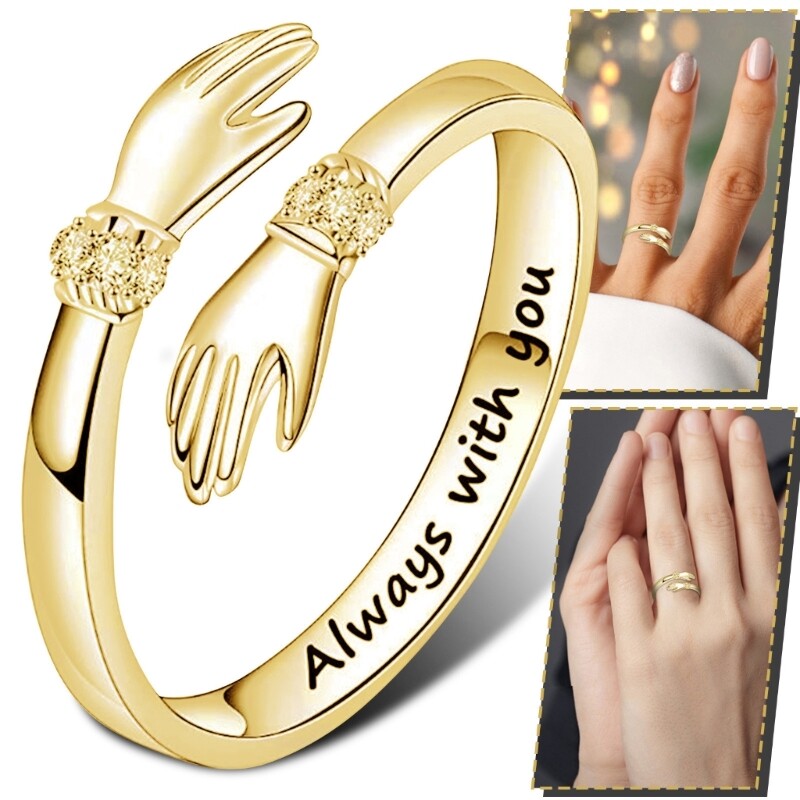 Hand Hug Embrace Finger Statement Promise Antique Rings Anniversary | eBay