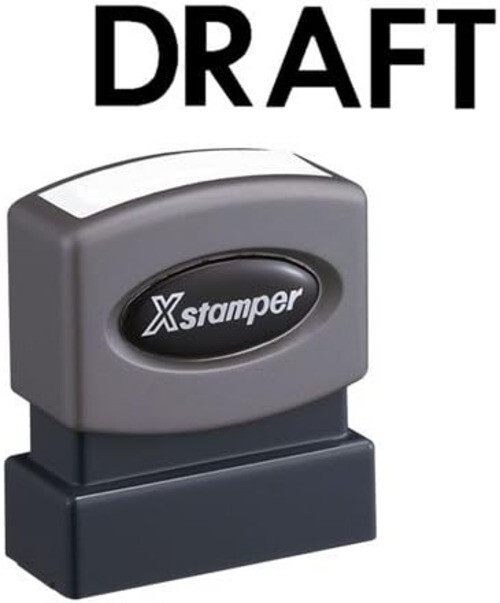 SHA1068 - Draft Ink Stamp, 1/2x1-5/8, Black Ink | eBay