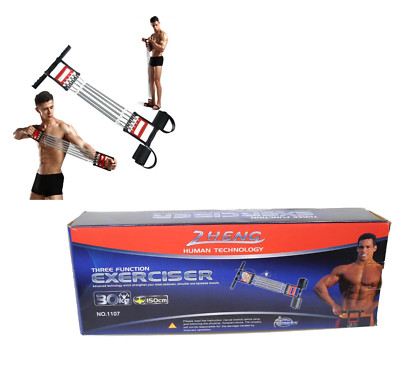 5 Spring Chest Expander 3 In 1 Pull Stretcher Gym Muscle Training ...