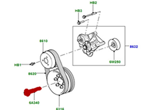 GENUINE LAND ROVER BOLT CRANKSHAFT PULLEY RANGE ROVER LR4 SPORT ...