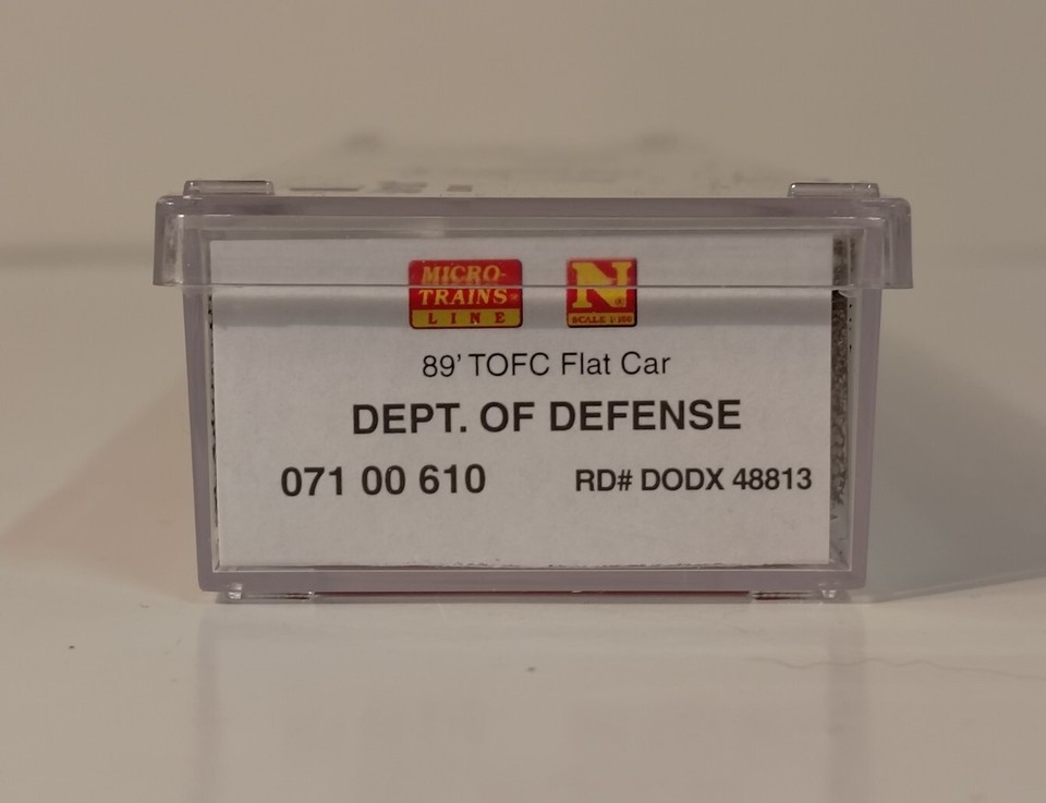 N Scale Micro-Trains 07100610 Dept. Of Defense 89' TOFC Flat Car | eBay