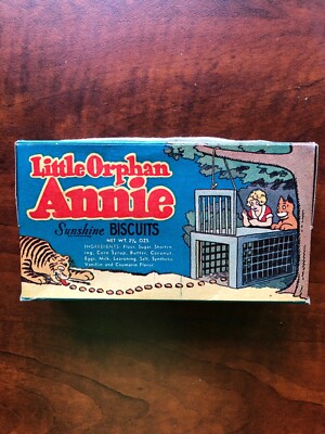 LITTLE ORPHAN ANNIE SUNSHINE BISCUITS BOX LATE 1930'S/40'S CARTOON ...