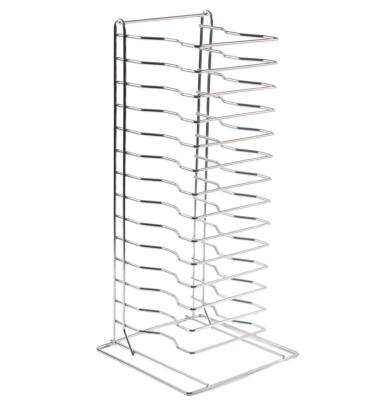 Pizza Pan Rack 15-Slot Shelf Stack for Stacking Thin Pans Trays ...