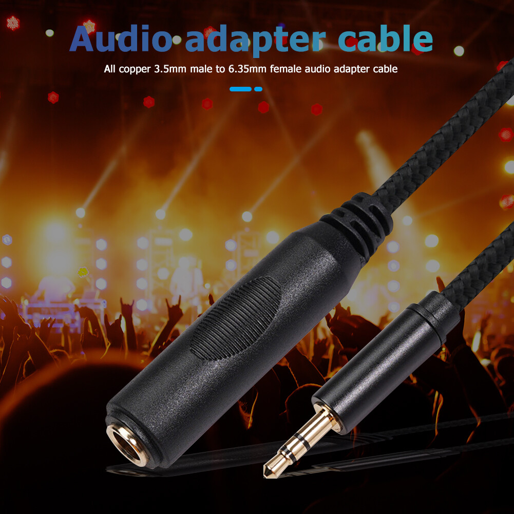 3.5mm Male to 6.35mm Female Cable 1/8 to 1/4 Stereo Audio Adapter (0.3m ...