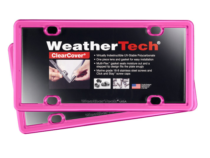 WeatherTech ClearCover License Plate Cover - Durable Frame - 2 Pack ...