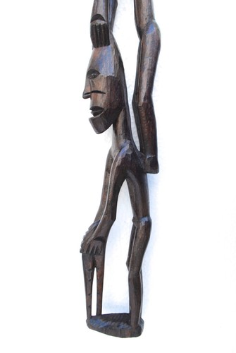 Asmat Female Figures with Hornbill Tribal Artifact from Papua New ...