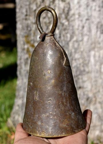 Antique African Chamba Tribal Brass Metal Cattle Cow Bell Benue River ...