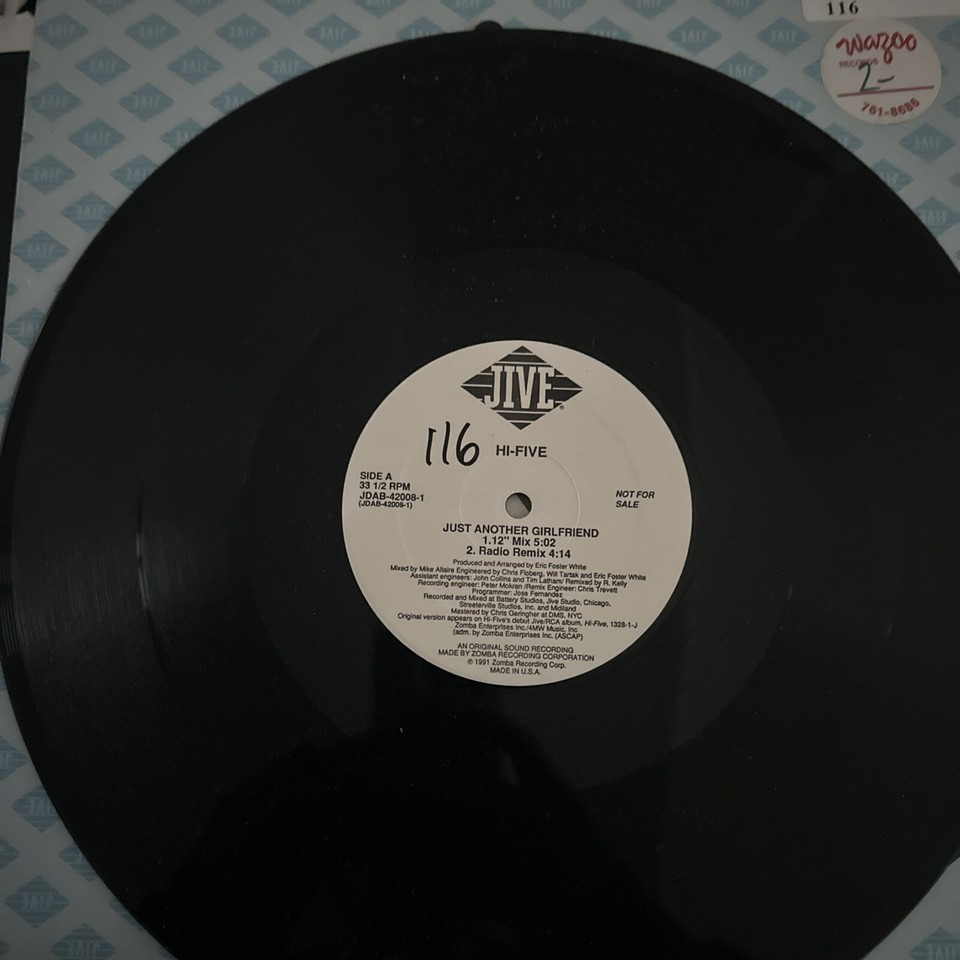 Hi-Five - Just Another Girlfriend - 12” vinyl single (1991 Zomba ...