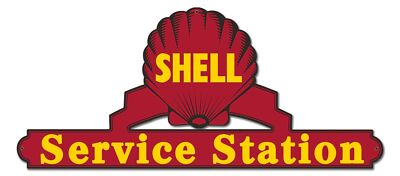 SHELL SERVICE STATION CLAM SHELL 24" HEAVY DUTY USA MADE METAL ...