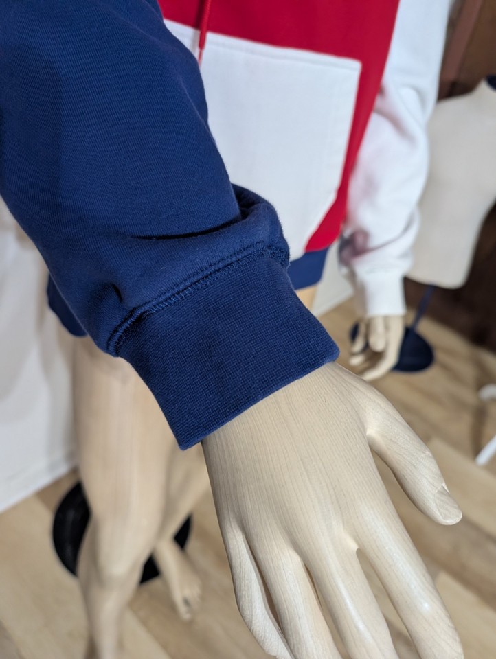 AKOO Mens 3XL Bold Colorblock AKOO Logo Red/White/Blue Hoodie ...