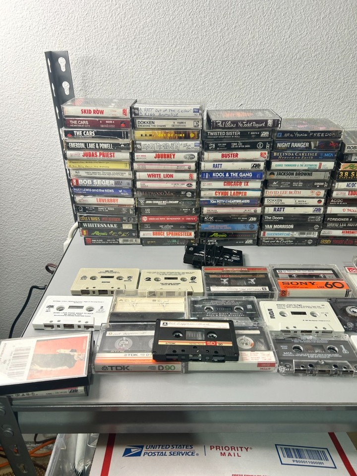 88 Vintage Cassette Tapes Lot: 80s Hair Metal, Hard Rock & Classic. AC ...