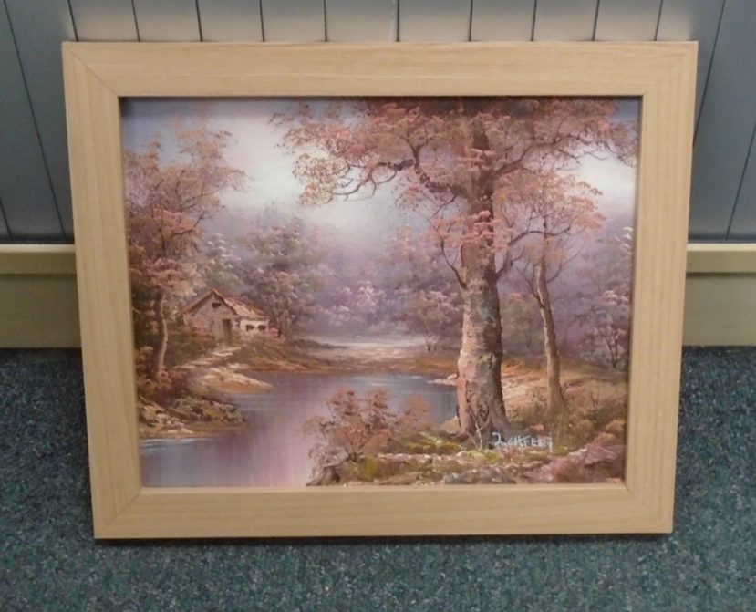 FRAMED OIL PAINTING - American Rocky Mountains - Signed I Calieri | eBay UK