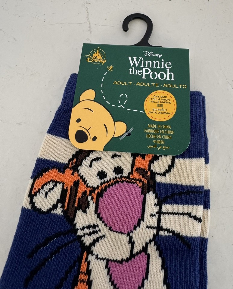 DISNEY PARKS TIGGER SOCKS ADULT ONE SIZE WINNIE THE POOH BRAND NEW | eBay