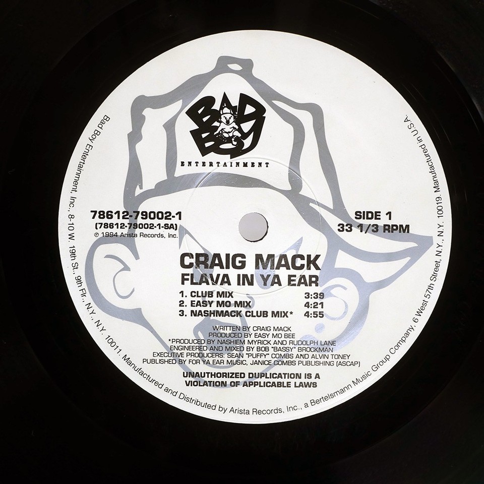 CRAIG MACK FLAVA IN YA EAR BAD BOY ENTERTAINMENT 78612790021 US VINYL ...