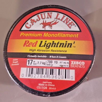 Cajun Line Red Lightnin 17lb Monofilament 700yd Spool Fishing Line NEW ...