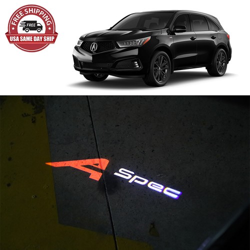 2Pcs A-spec HD Led Light Car Door Emblem Projector For Acura MDX ZDX ...