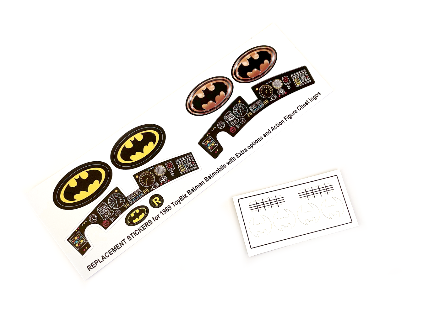 CUSTOM STICKERS for Vintage 1989 Toy Biz Batman Batmobile with Extra's ...