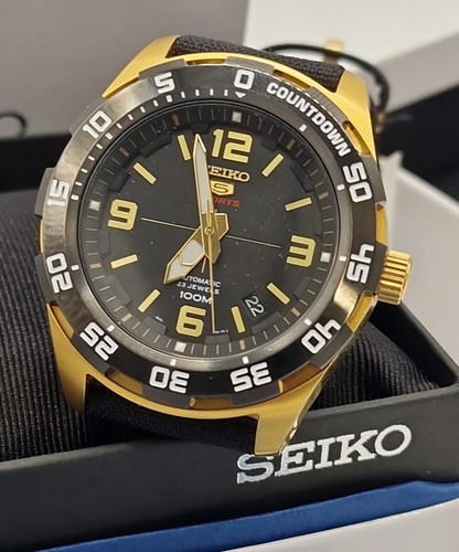 Seiko 4R35-02C0 Automatic 5 Sports 44Mm W.R. 100Mt Gold And Pvd ...