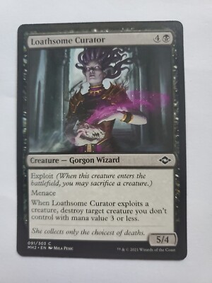 MTG Magic The Gathering Card Loathsome Curator Creature Gorgon Wizard ...