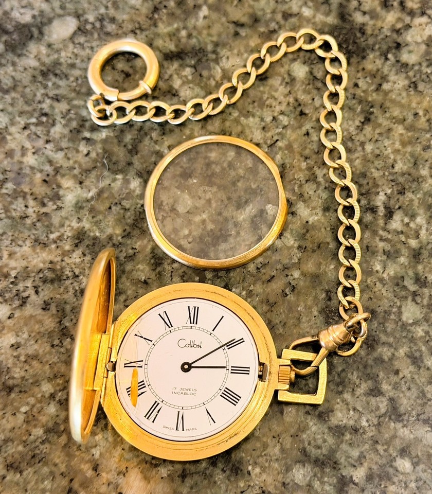 Vintage COLIBRI 17Jewels INCABLOC Wind Up POCKET WATCH Swiss Made | eBay