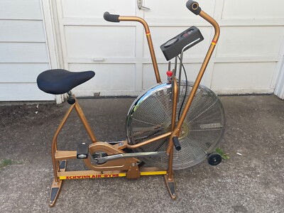 Vintage MCM GOLD SCHWINN AIRDYNE Dual Action EXCERCISE BIKE | eBay