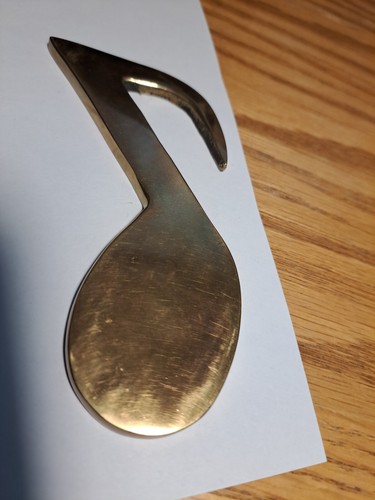 Brass Music Note Paper Weight vintage 5.5" | eBay