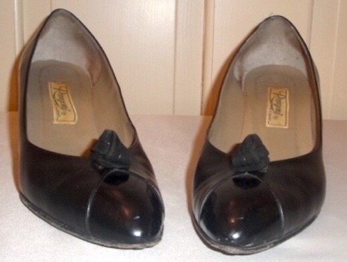 Vintage Rangoni Ciak Black Leather Pump Woman's Shoes, Size 9 B (Italy ...