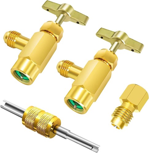 R134a Can Tap Self Sealing & Puncture Style AC Freon Tank Adapter Valve ...