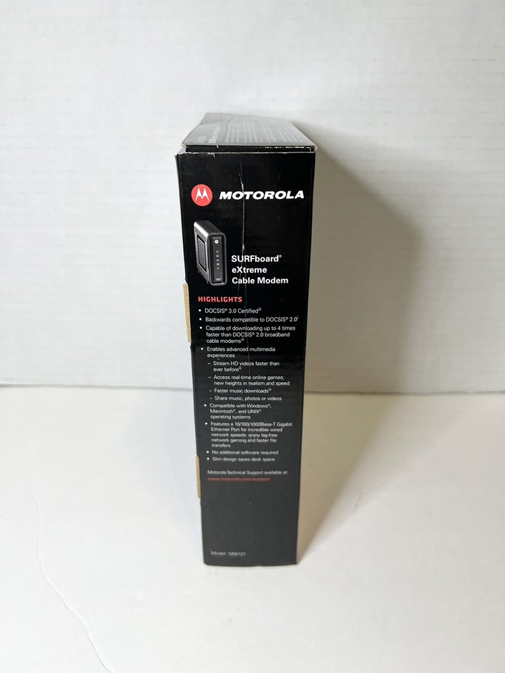 Motorola SB6121 SurfBoard eXtreme High Speed Gaming Cable Modem Docsis ...