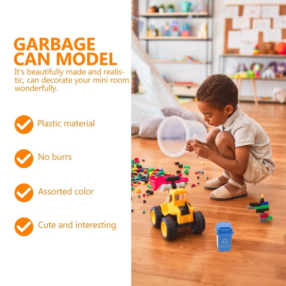 5pcs Garbage Can Model Doll House Sorting Garbage Bin Garbage Pail | eBay