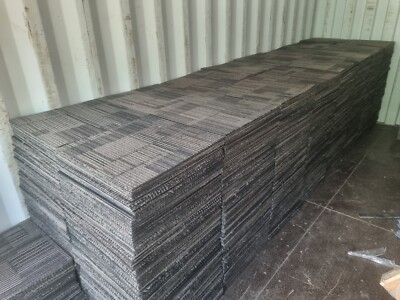 500 x INTERFACE SERIES 1 TEXTURED 50x50cm STRIPED CARPET TILES FOR £1. ...