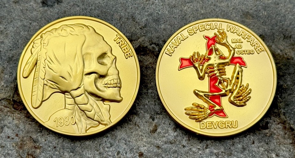 Navy Seal Gold Team 6 DEVGRU NSW Indian Head Tribe Bone Frog Challenge ...