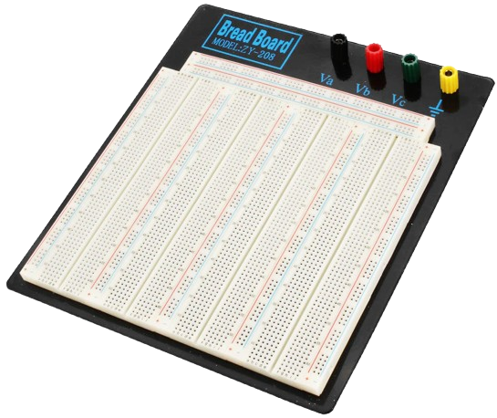 Solderless Clear Breadboard with 3,220 Tie Points, 4 Binding Posts, 10. ...