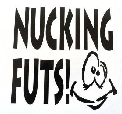 Nucking Futs Decal - Window sticker Car RV Funny Humorous Outdoor Vinyl ...