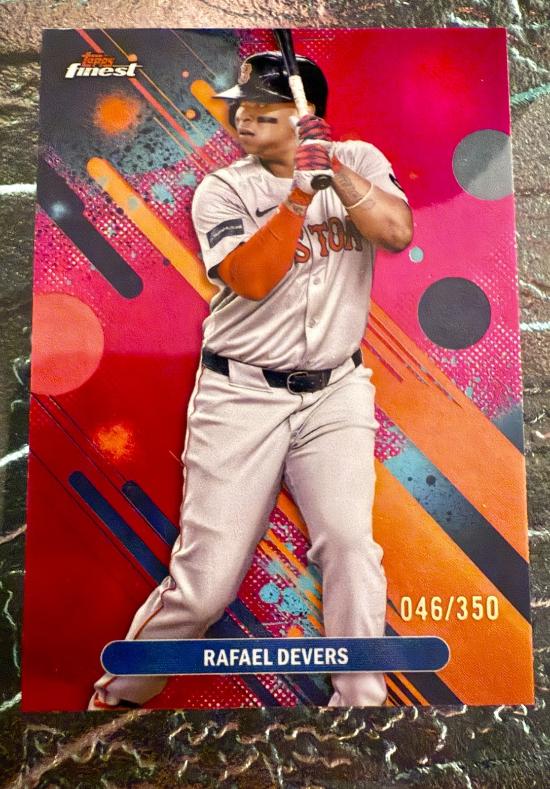 Rafael Devers 2025 Topps Finest #60 Base Common - Gold Refractor /50 ...