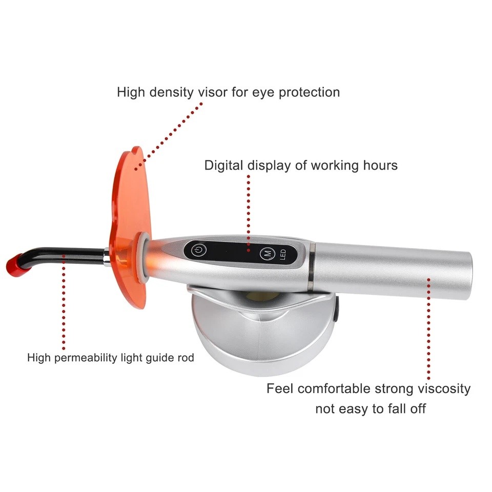 Dental Wireless Cordless LED Cure Curing Light Lamp 2000mw 5W Tool ...
