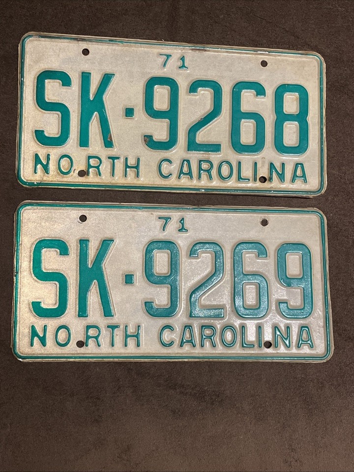 Vintage North Carolina License Plates. Years 1969-1977! | eBay