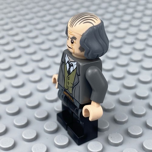 LEGO Argus Filch Minifigure hp140 Bald on Top Gray Jacket Harry Potter ...