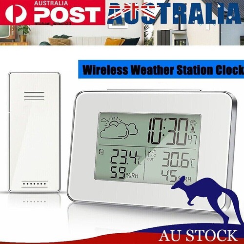 LCD Digital Wireless Weather Station Clock Indoor/ Outdoor Calendar ...