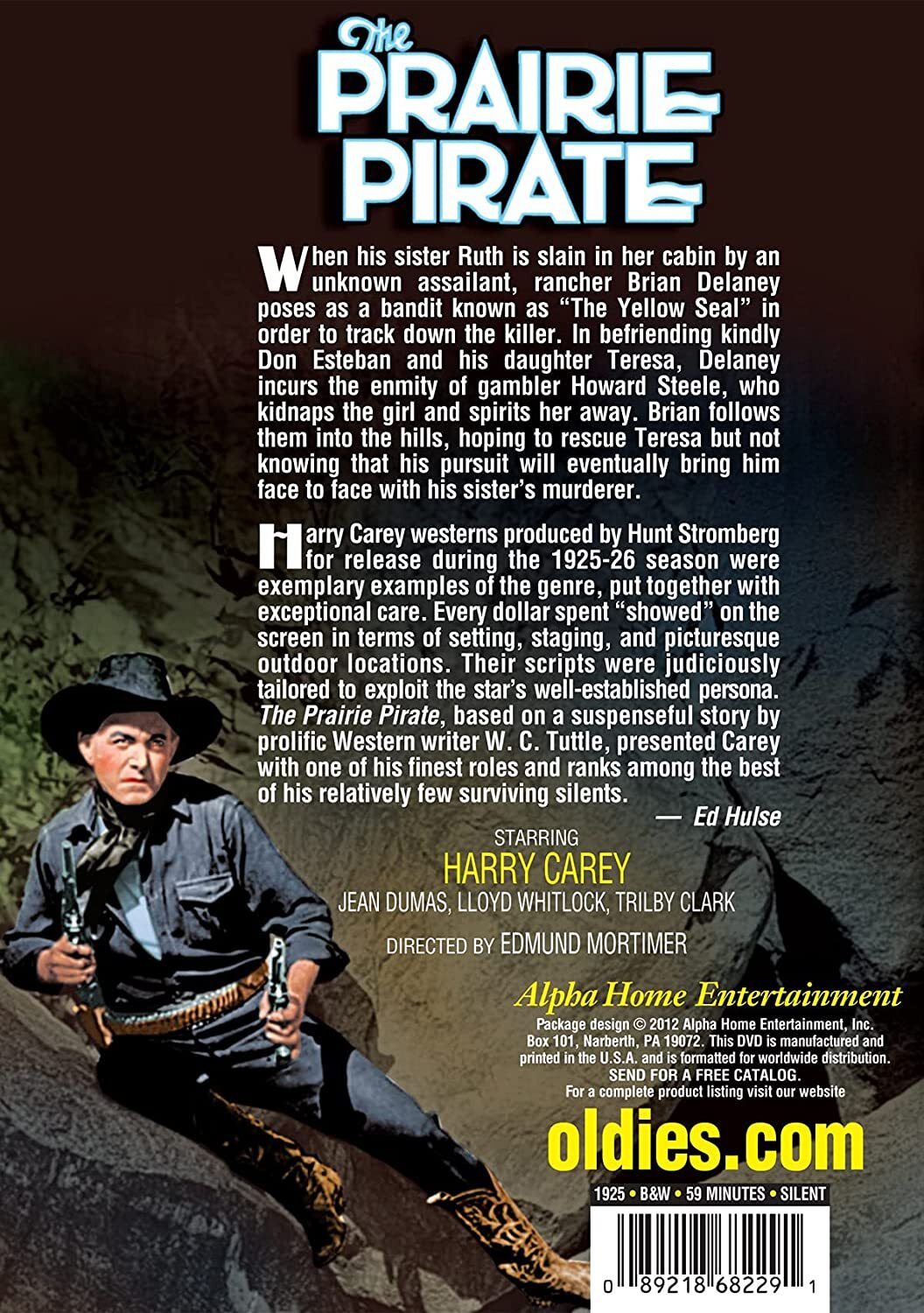 Prairie Pirate (Silent) (DVD) Harry Carey Jean Dumas Lloyd Whitlock ...