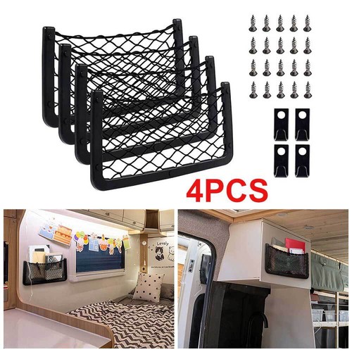 4X Car/Van/Truck Net,Mesh Storage Bag Pocket Organizer Holder Phone ...