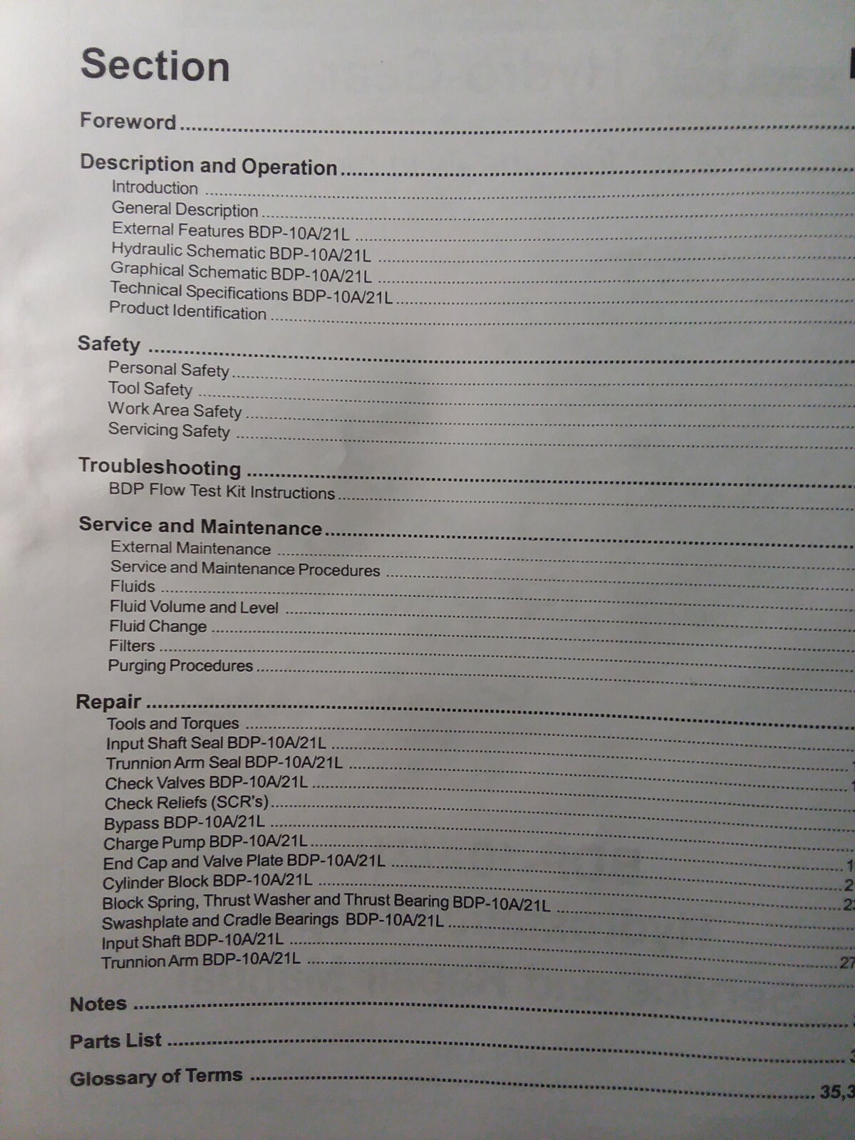Hydro-Gear BDP-10A/21L Hydrostatic Pump Service Manual Professional ...