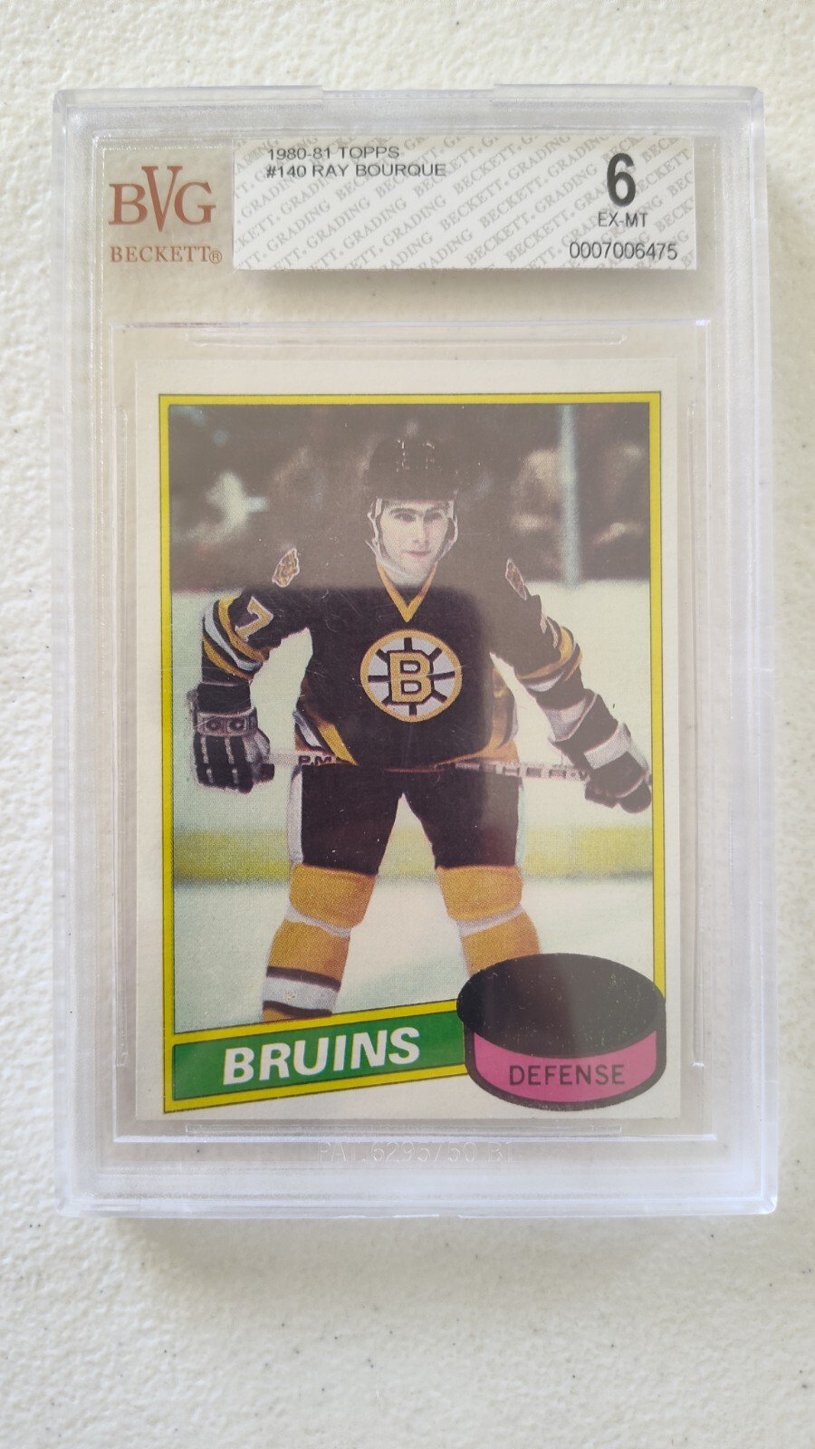 Ray Bourque 1980-81 Topps Hockey Rookie RC #140 BGS BVG Excellent Mint ...