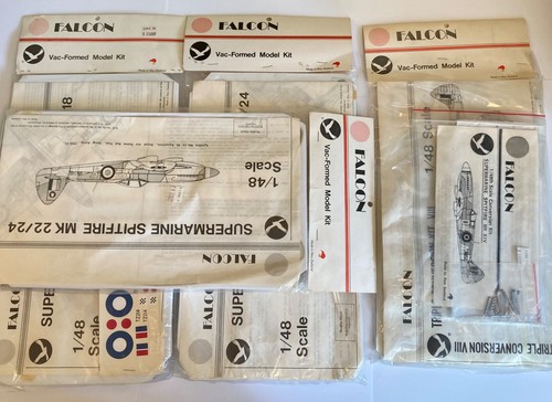 Lot of Falcon Vac-Formed Model Kits Vintage Supermarine Spitfires and ...