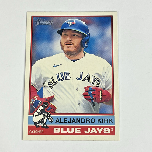 2025 Topps Heritage Baseball #489 Alejandro Kirk, Toronto Blue Jays SP ...