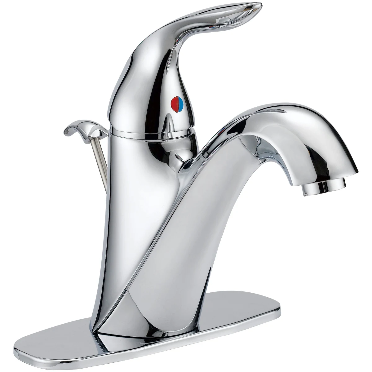 PROFLO PFWSCM1M117 Single-Hole Bathroom Sink Faucet - Polished Chrome ...