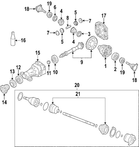 38189-7S000 Nissan Seal-oil, drive pinion 381897S000, New Genuine OEM ...