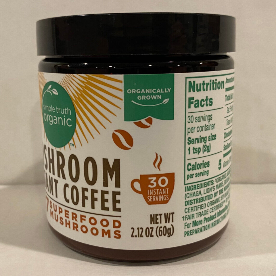 Organic Mushroom Coffee - Simple Truth - 30 Servings, Instant Mix ...