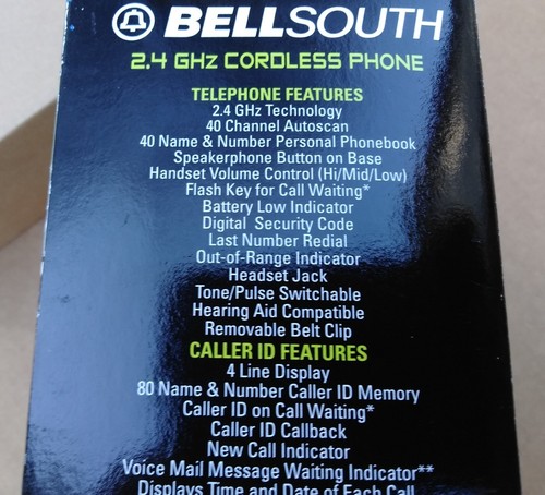BellSouth 2.4GHz Cordless Phone with Answering System (GH9492SL) | eBay